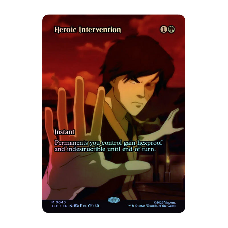 💫 Heroic Intervention BORDERLESS FOIL - TLE 43 💫 Avatar: The Last Airb ...
